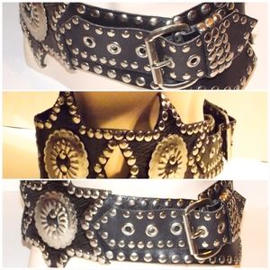 Vintage | Accessories | Vintage 8s Rocker Belt Massive Handmade Biker ...